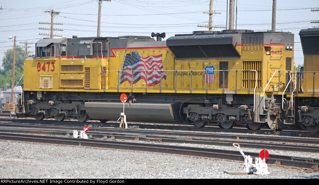 UP 8473 working the yard